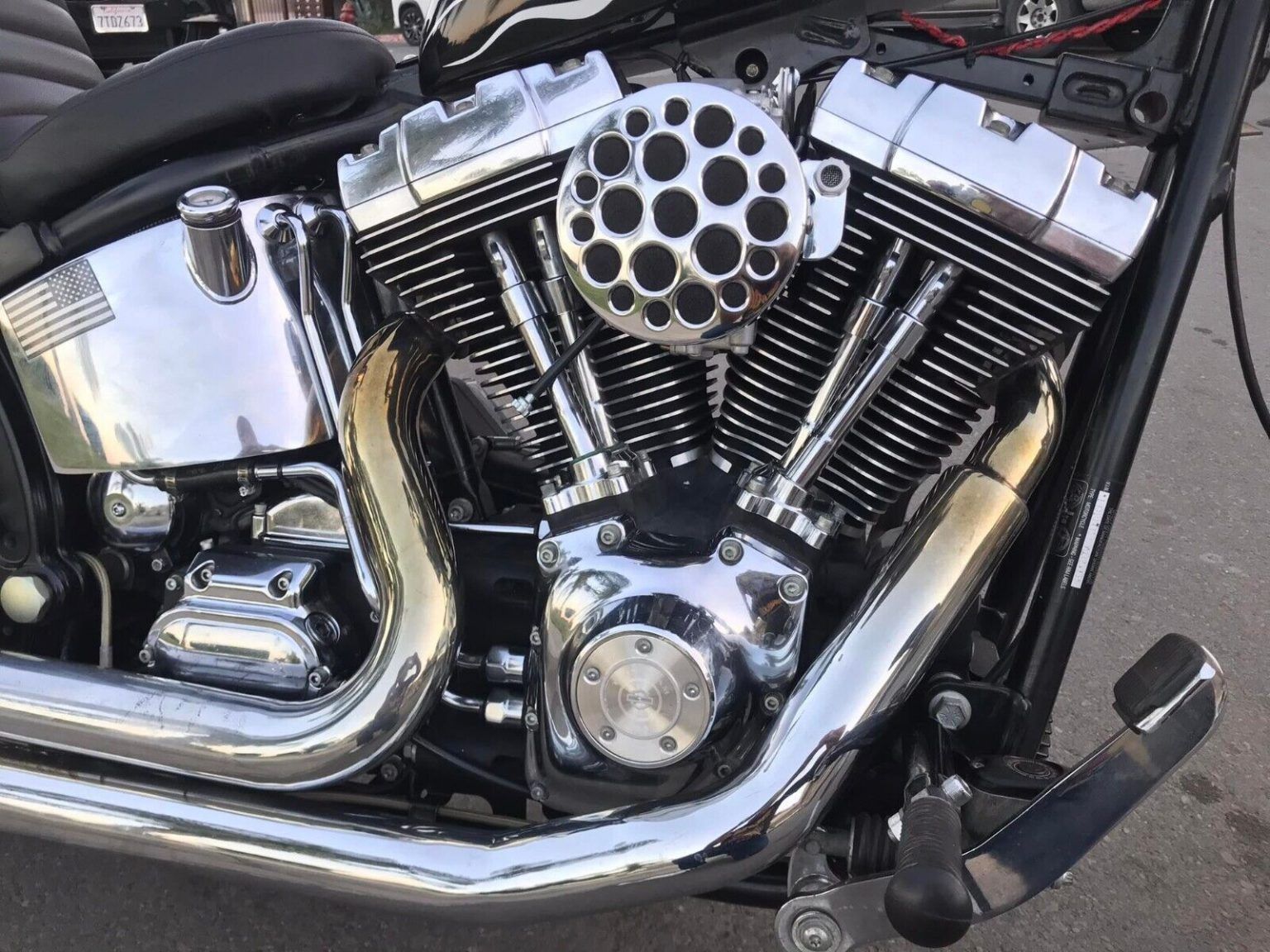 2004 custom built acdc “highway to hell” tribute chopper for sale