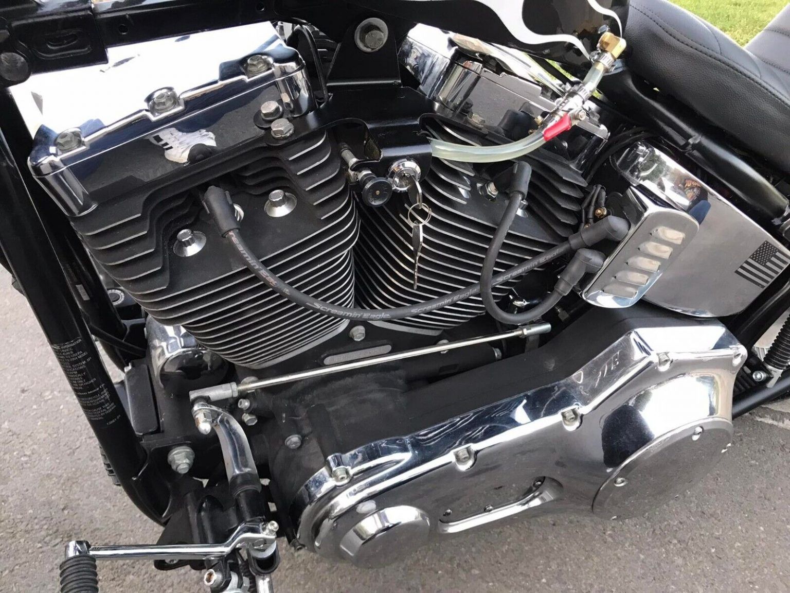 2004 custom built acdc “highway to hell” tribute chopper for sale