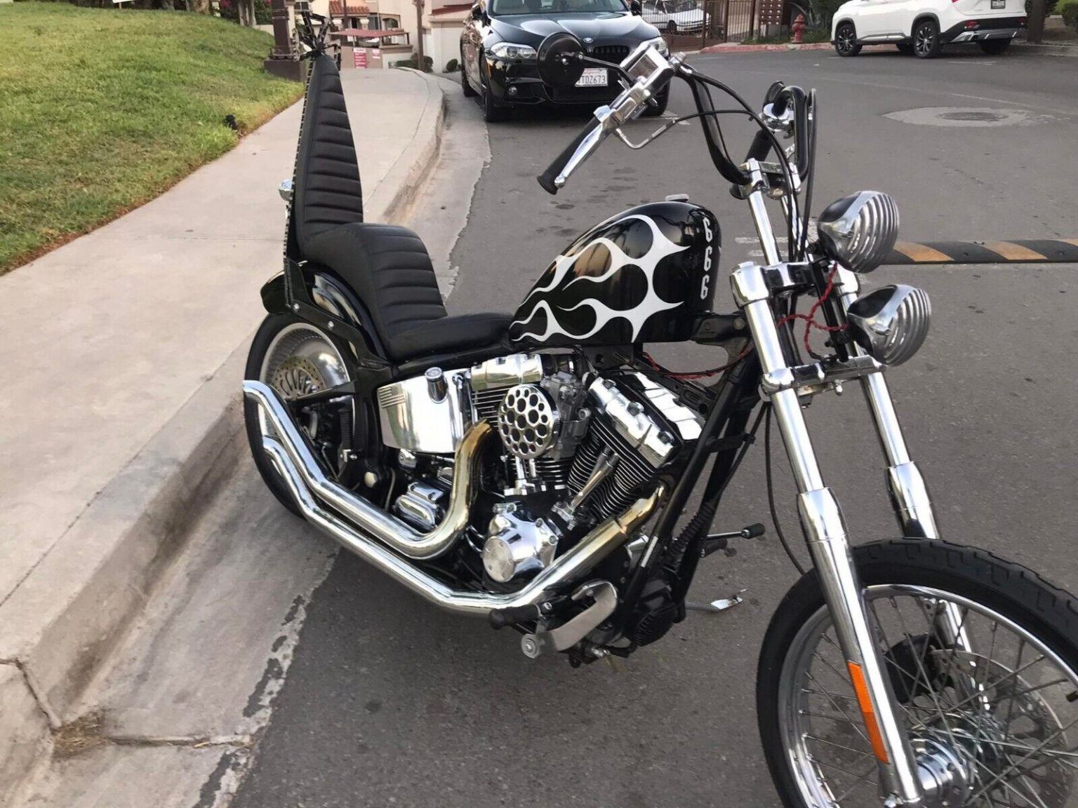 2004 custom built acdc “highway to hell” tribute chopper for sale