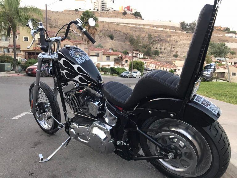2004 custom built acdc “highway to hell” tribute chopper for sale