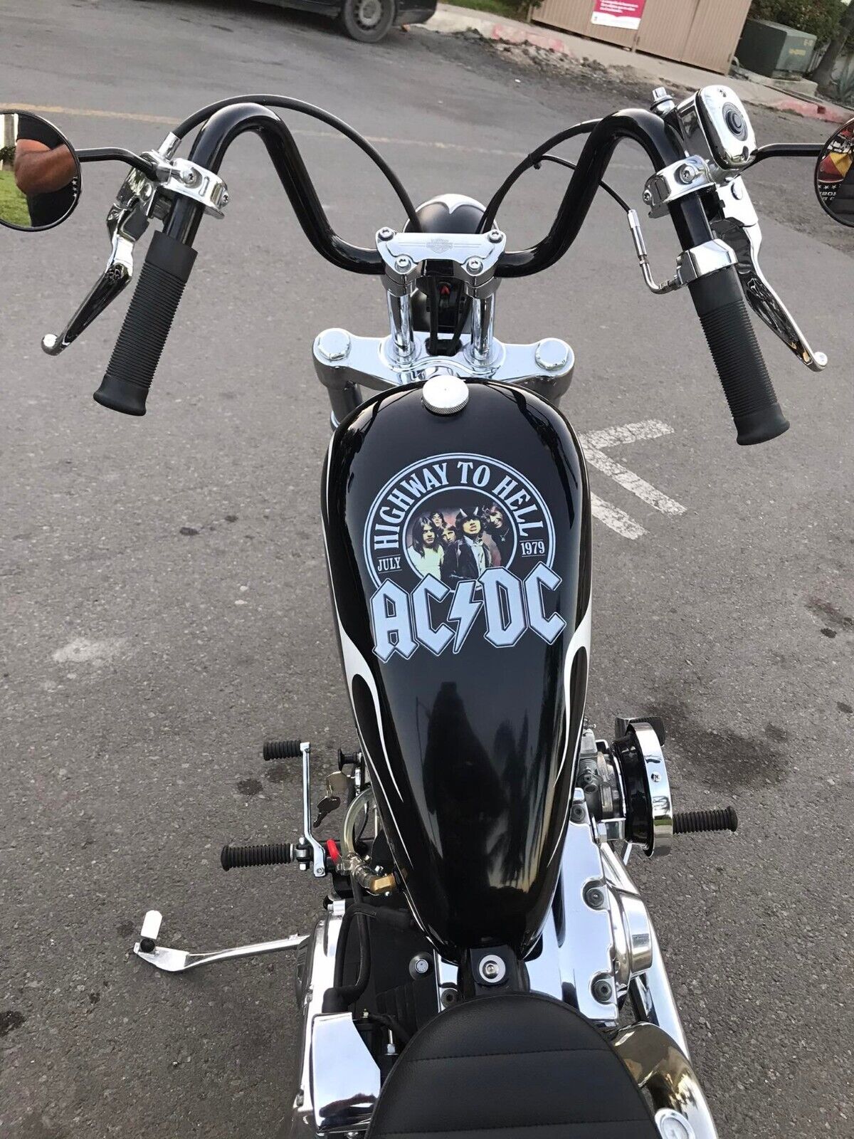 2004 custom built acdc “highway to hell” tribute chopper for sale