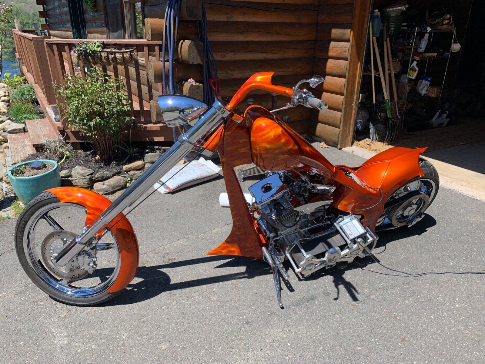 2006 Custom Chopper Motorcycle Made of Steel Revtech 115 Engine for sale