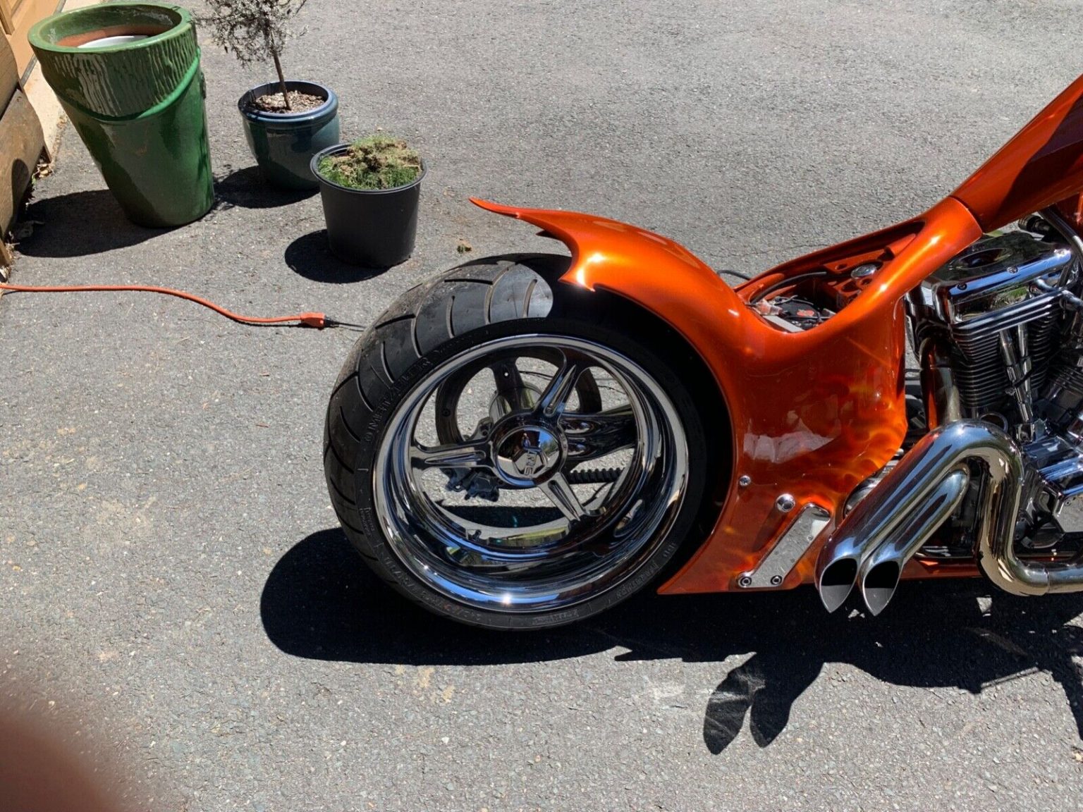 2006 Custom Chopper Motorcycle Made of Steel Revtech 115 Engine for sale