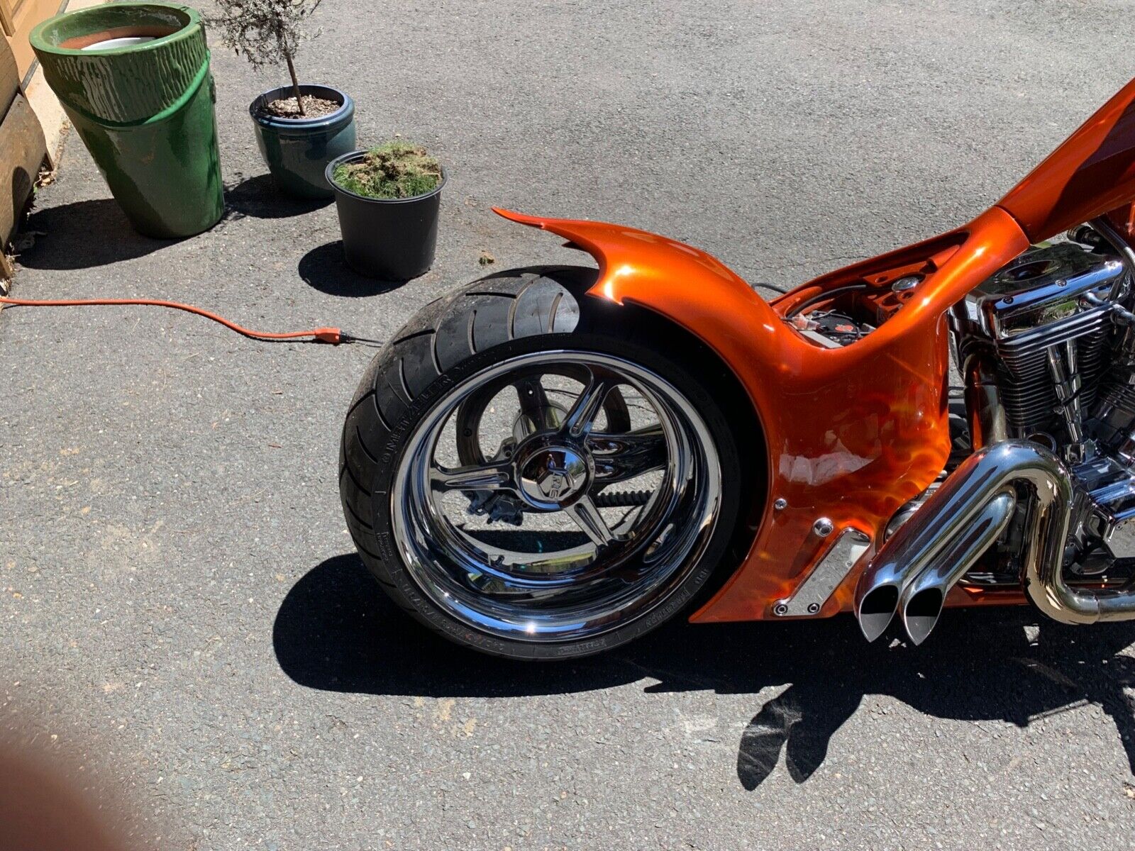 2006 Custom Chopper Motorcycle Made of Steel Revtech 115 Engine for sale